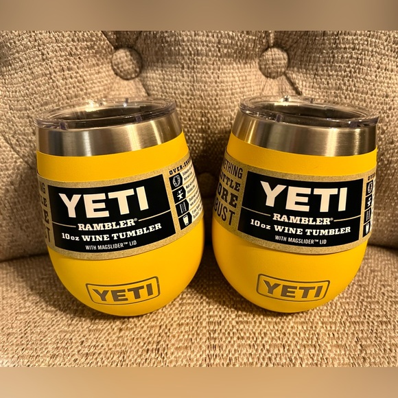 Yeti | Dining | 2 Yeti Rambler Oz Wine Tumblers Alpine Yellow | Poshmark